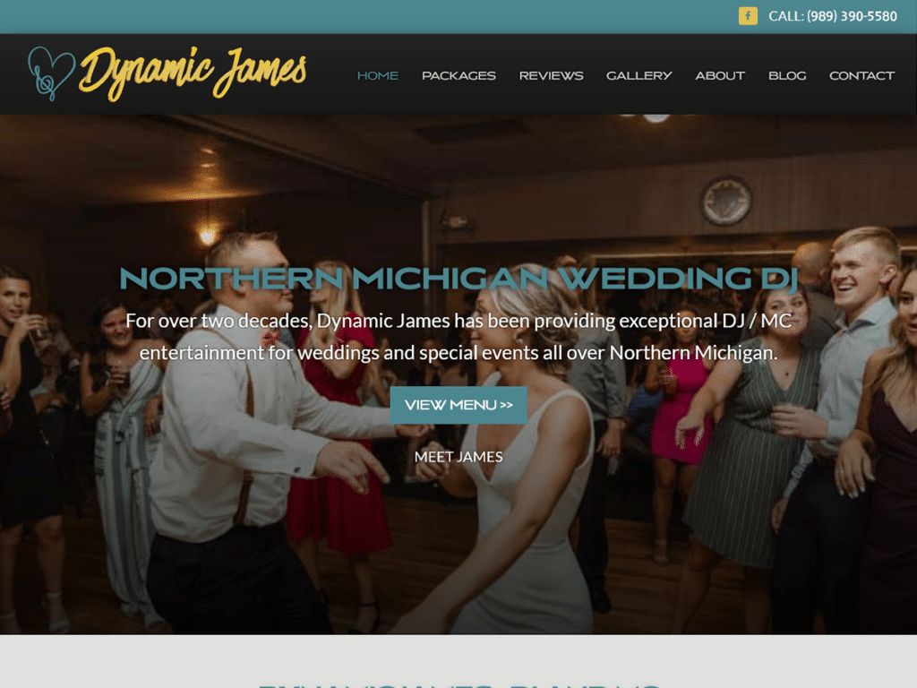 Dynamic James DJ Launches Website | Northern Michigan Wedding DJ ...